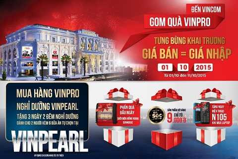 Mua hàng VinPro tặng vé nghỉ dưỡng Vinpearl