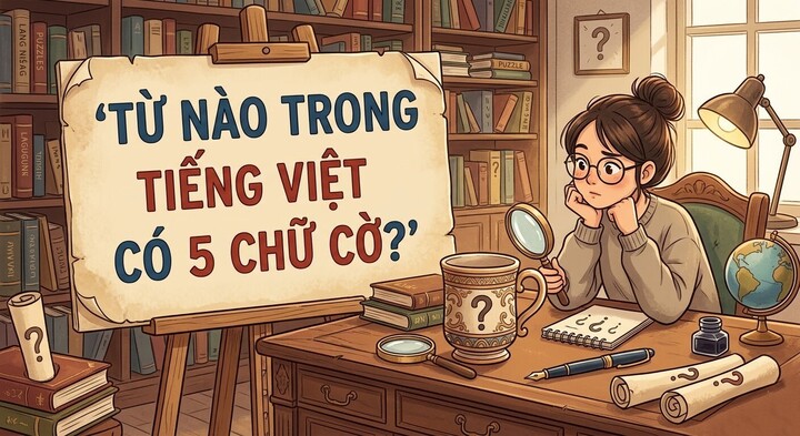 Từ nào trong tiếng Việt có 5 chữ 'cờ'?