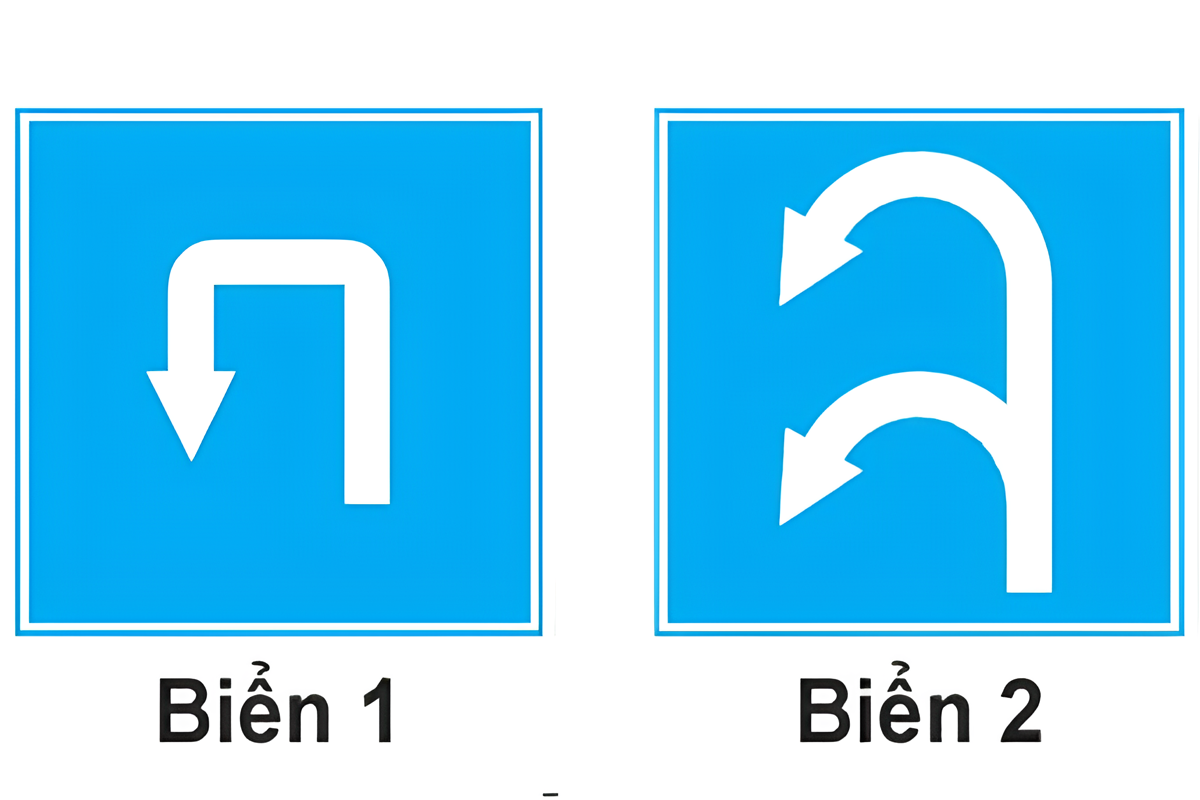 Biển nào cho phép quay đầu xe?